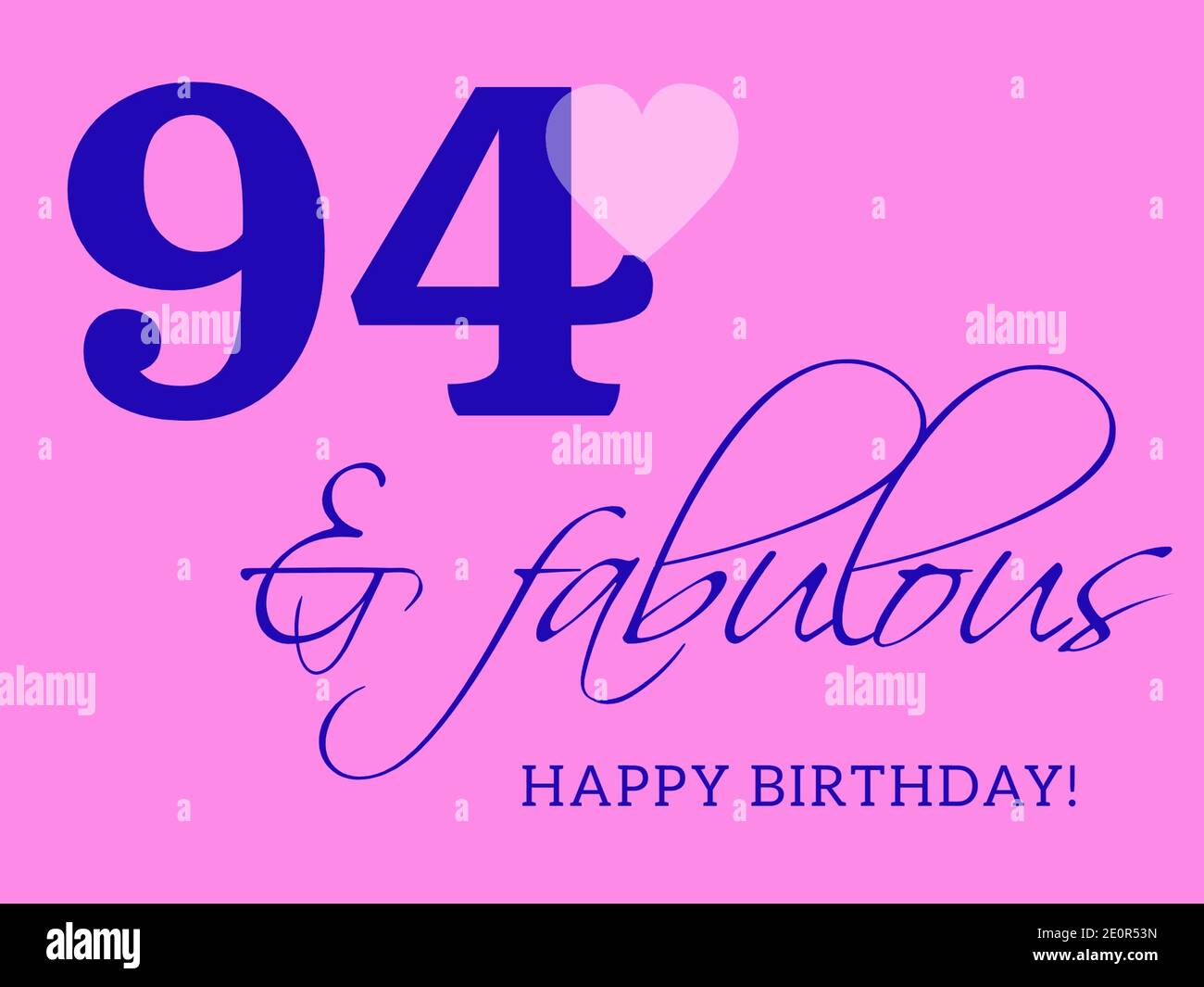 94th happy birthday card illustration in retro style Stock Photo - Alamy