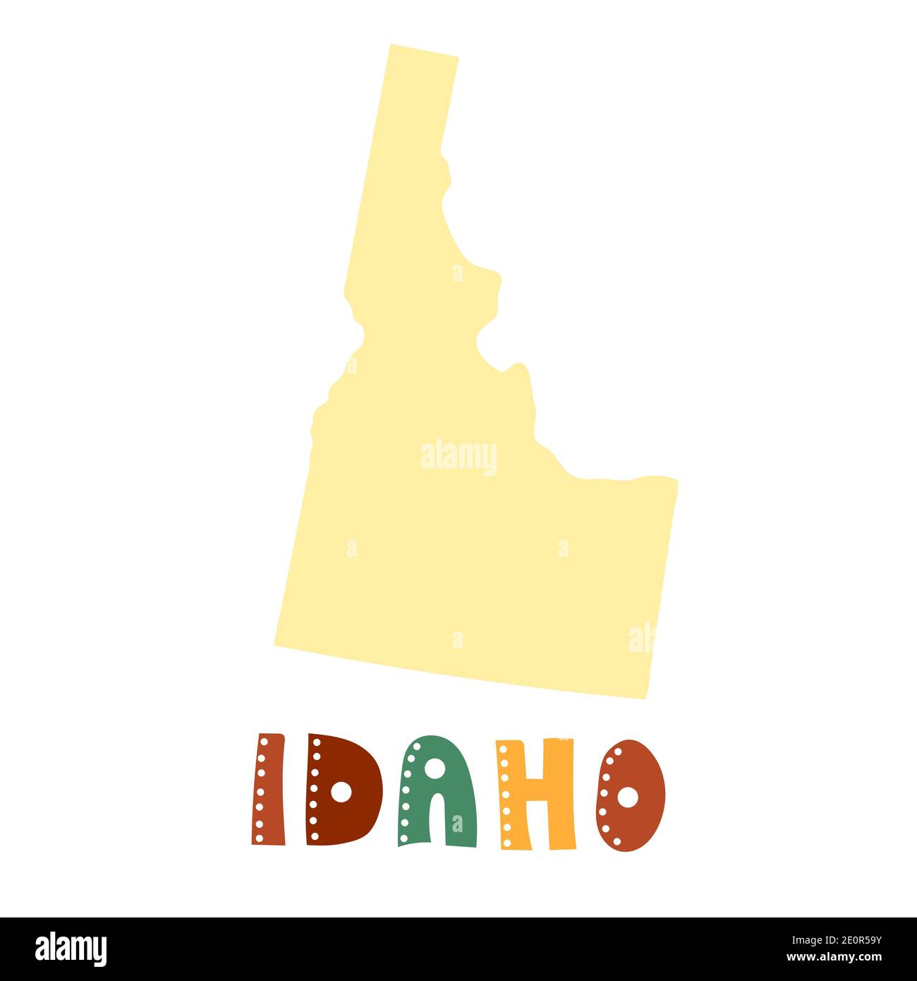 Idaho State Map High Resolution Stock Photography and Images - Alamy