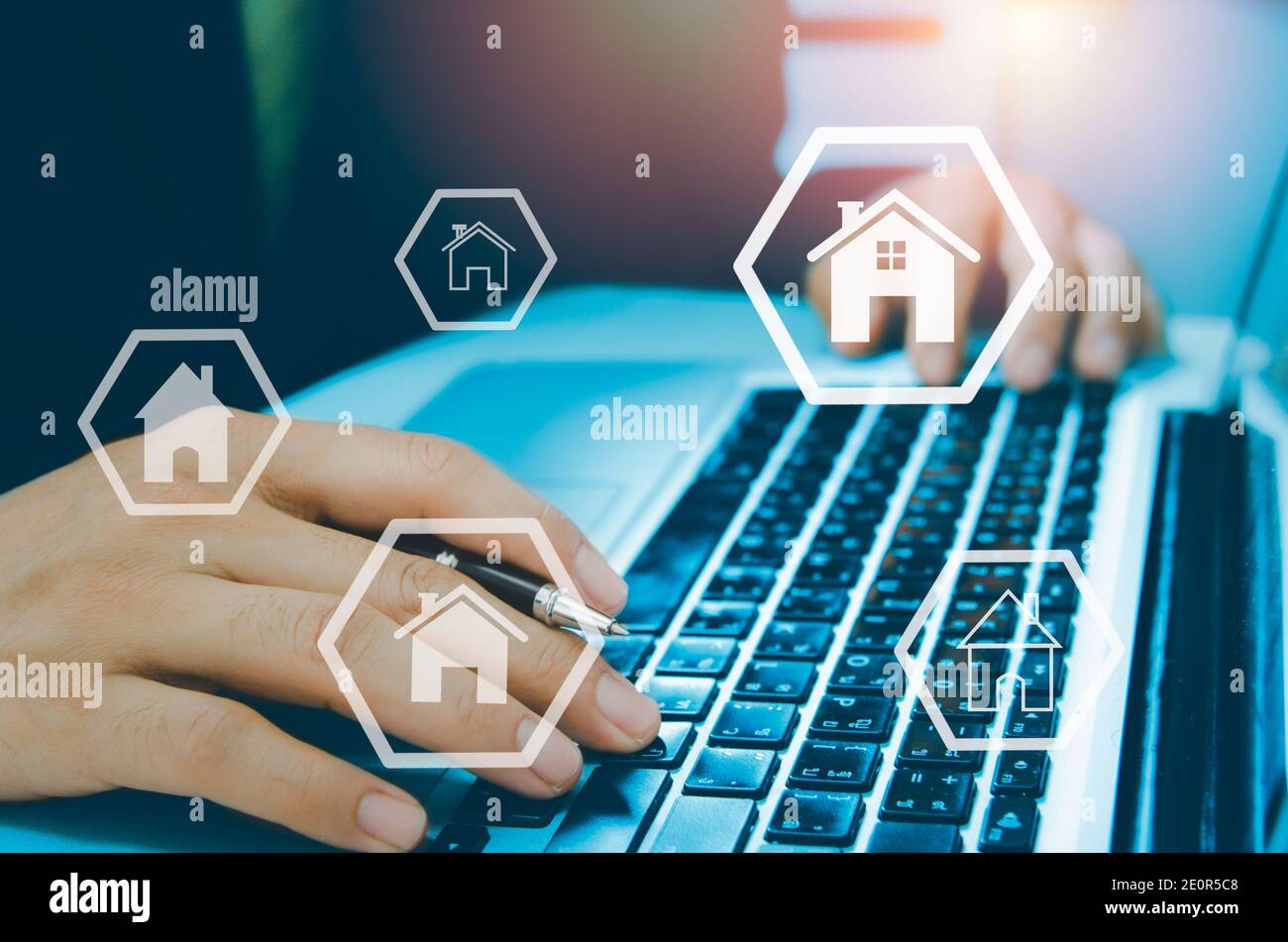 Typing on computer laptop hi-res stock photography and images - Alamy