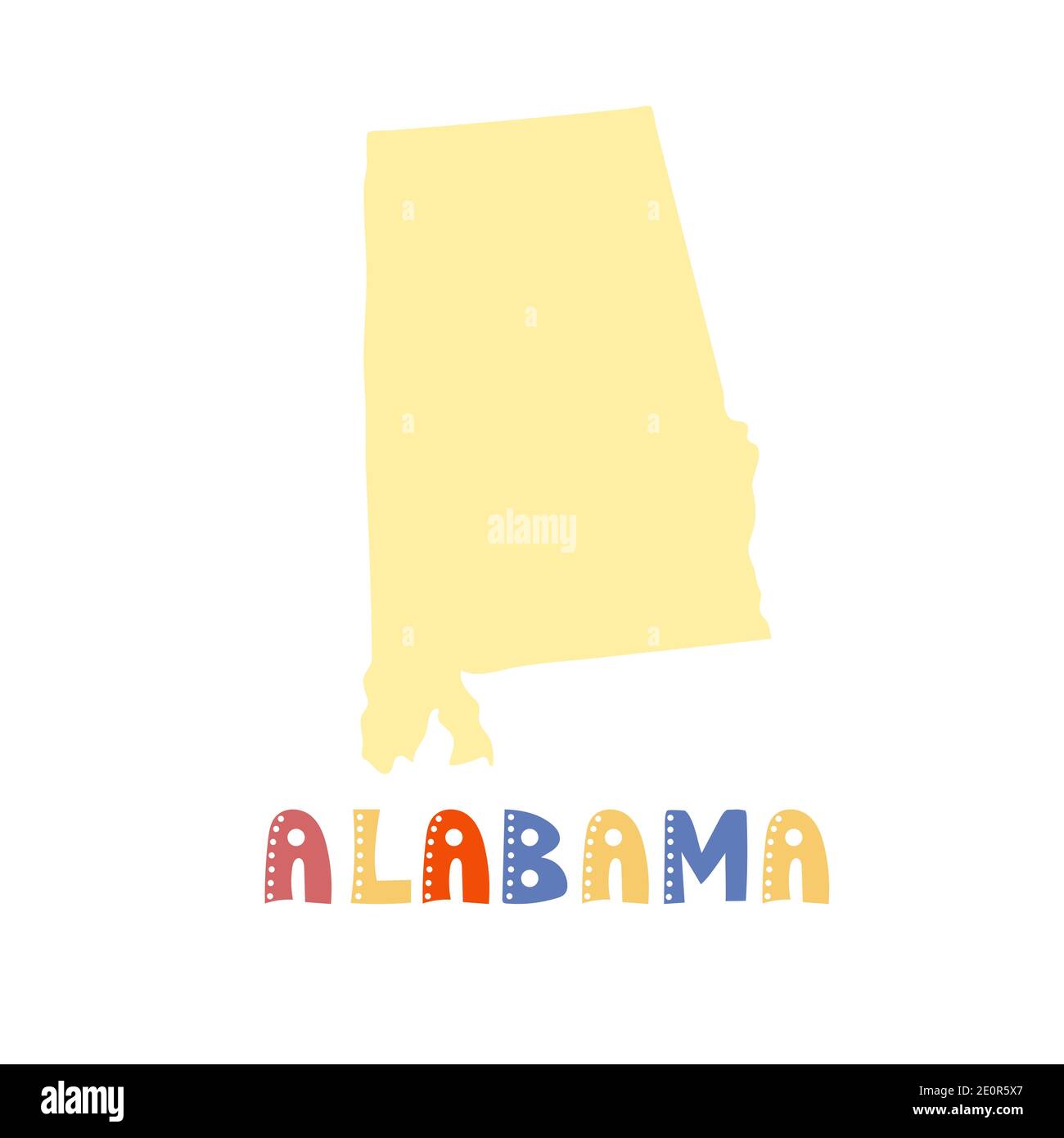 Map Alabama County Map Usa Cut Out Stock Images & Pictures - Alamy
