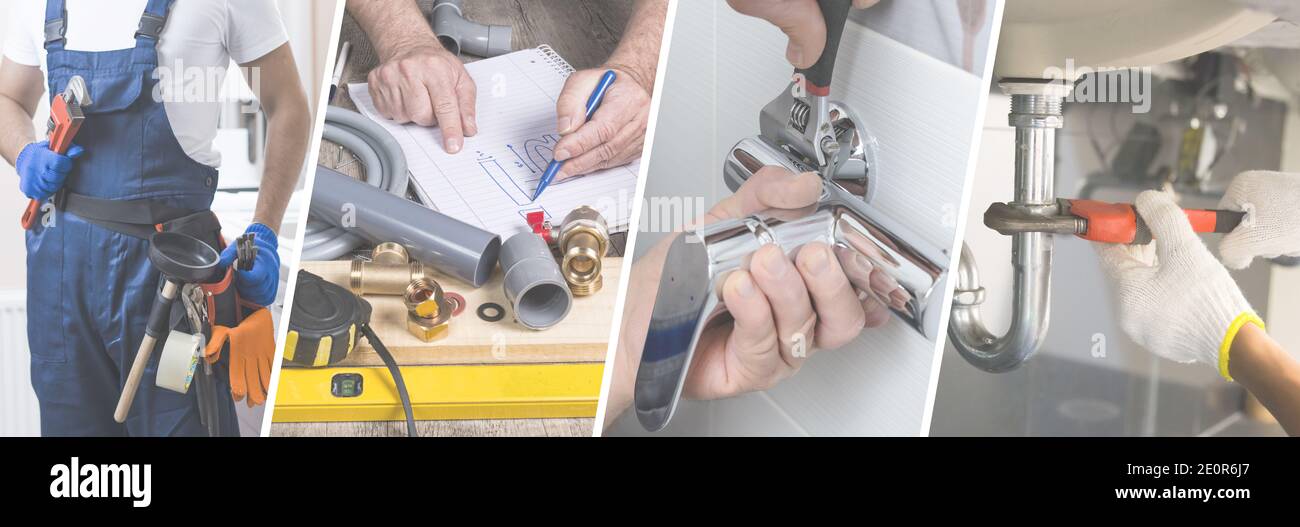 Professional plumber presentation banner - Advertisement for website ...