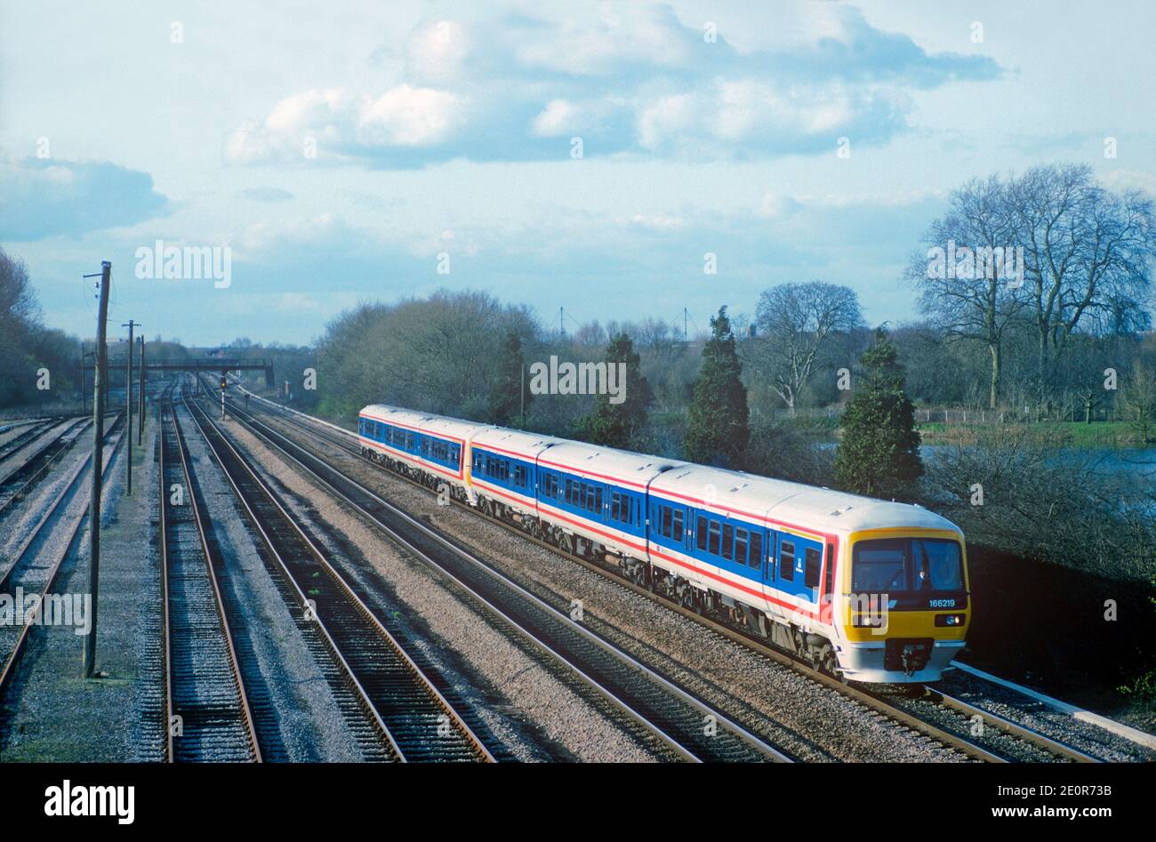 Pair of Thames Turbo Class 166 diesel multiple units numbers 166219 and ...
