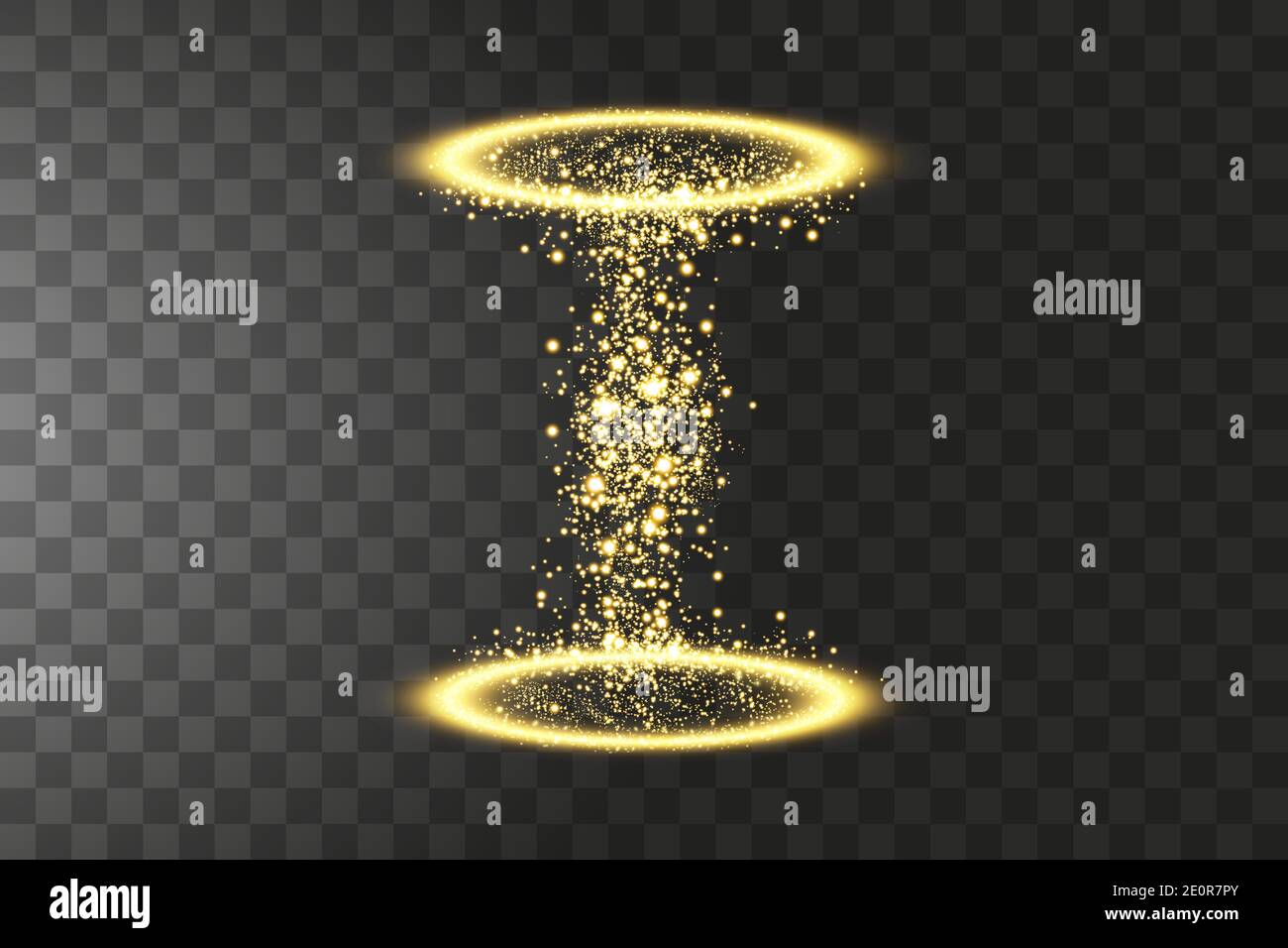 Futuristic teleport. Magic fantasy portal. Light effect. Golden Candles ...