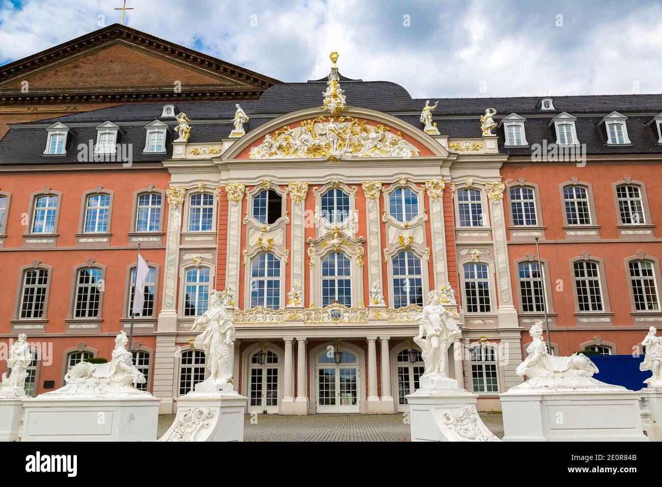 Electorate palace (Kurfurstliches palais) in Trier in a beautiful ...