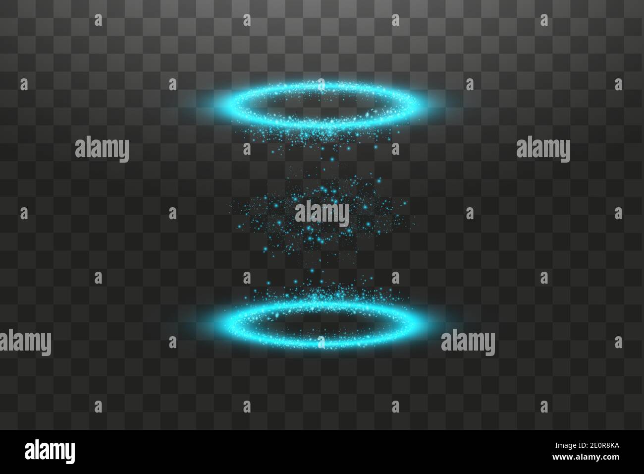Futuristic teleport. Magic fantasy portal. Light effect. Candles rays ...