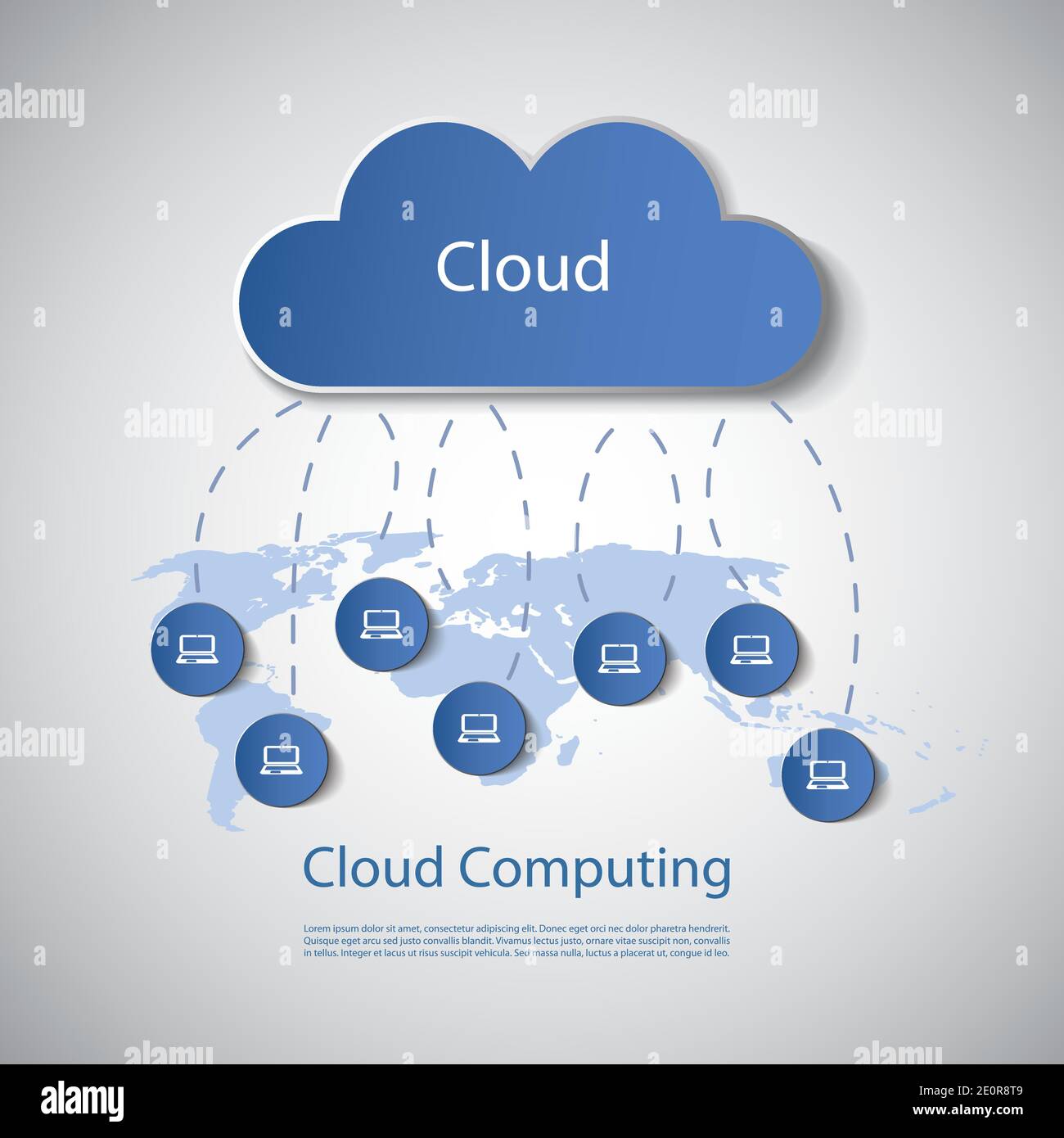 Cloud Computing Concept Design Stock Vector Image & Art - Alamy