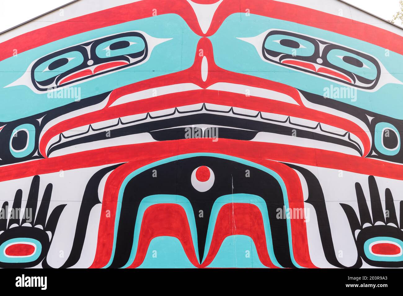 Traditional Tlingit house at the George Johnston Museum on the Alaska ...