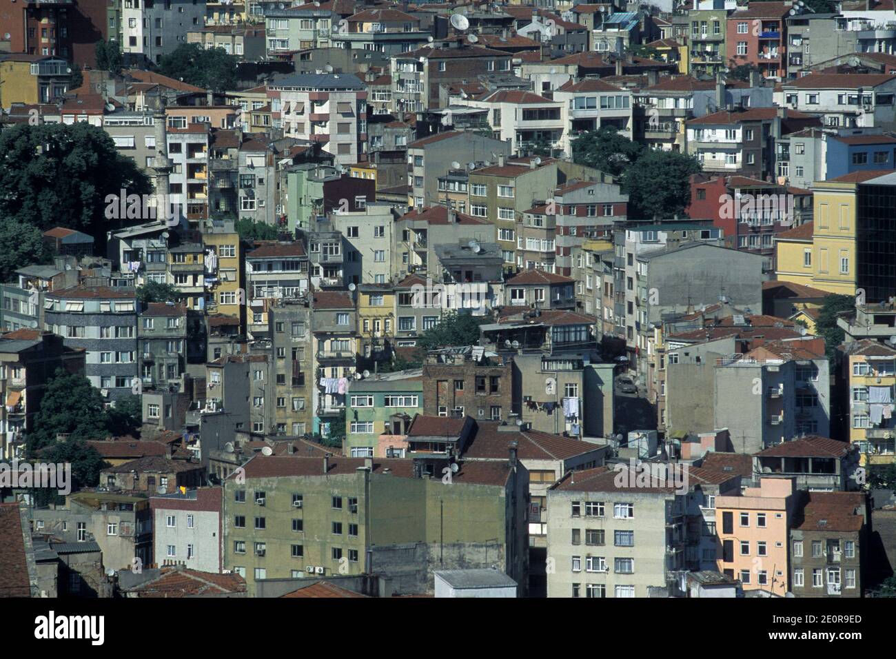 a city view of Karakoy and Galata in the city Istanbul in Turkey ...