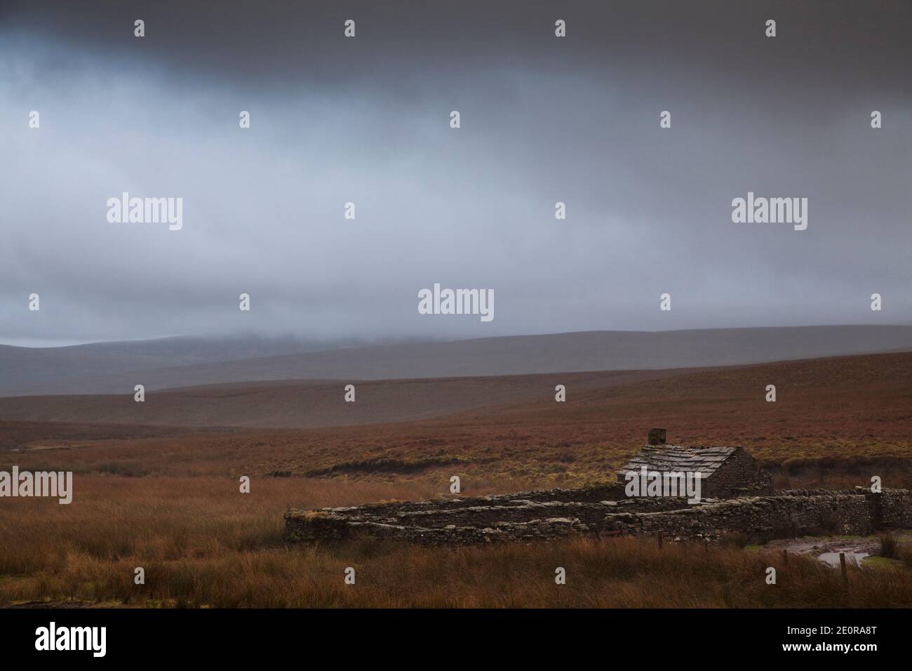 Black Scar House on Birkdale Common, in the Yorkshire Dales, UK Stock ...