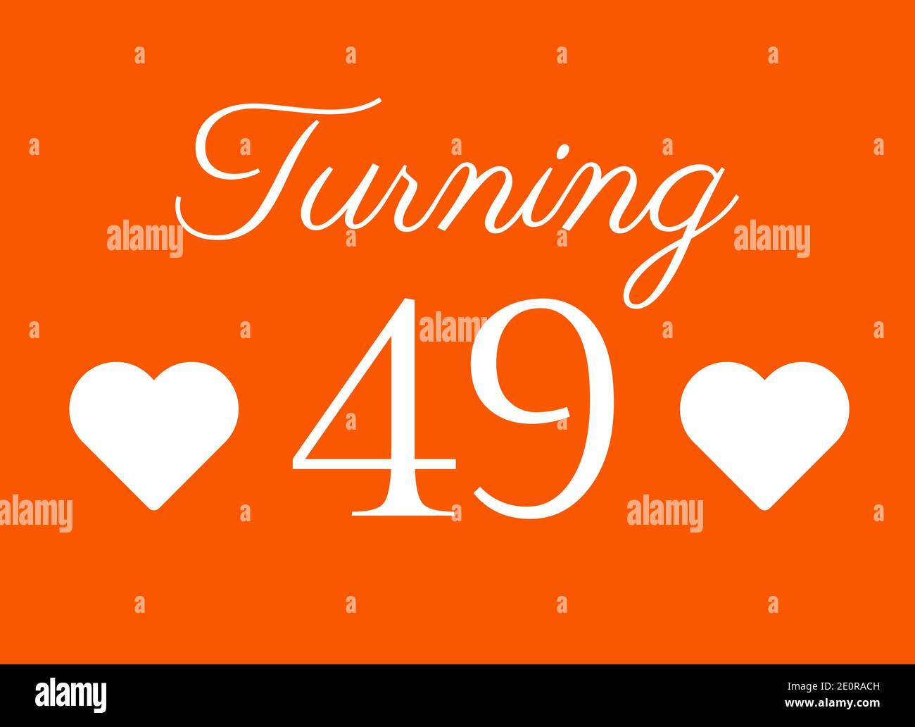 49th birthday card wishes illustration Stock Photo - Alamy