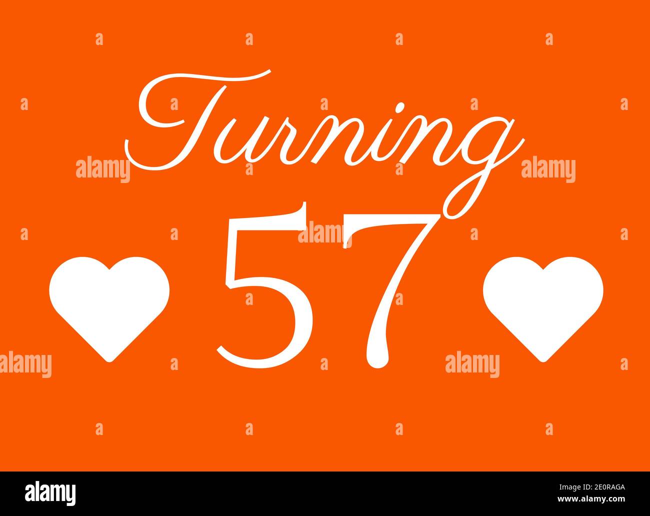 57th birthday card wishes illustration Stock Photo - Alamy