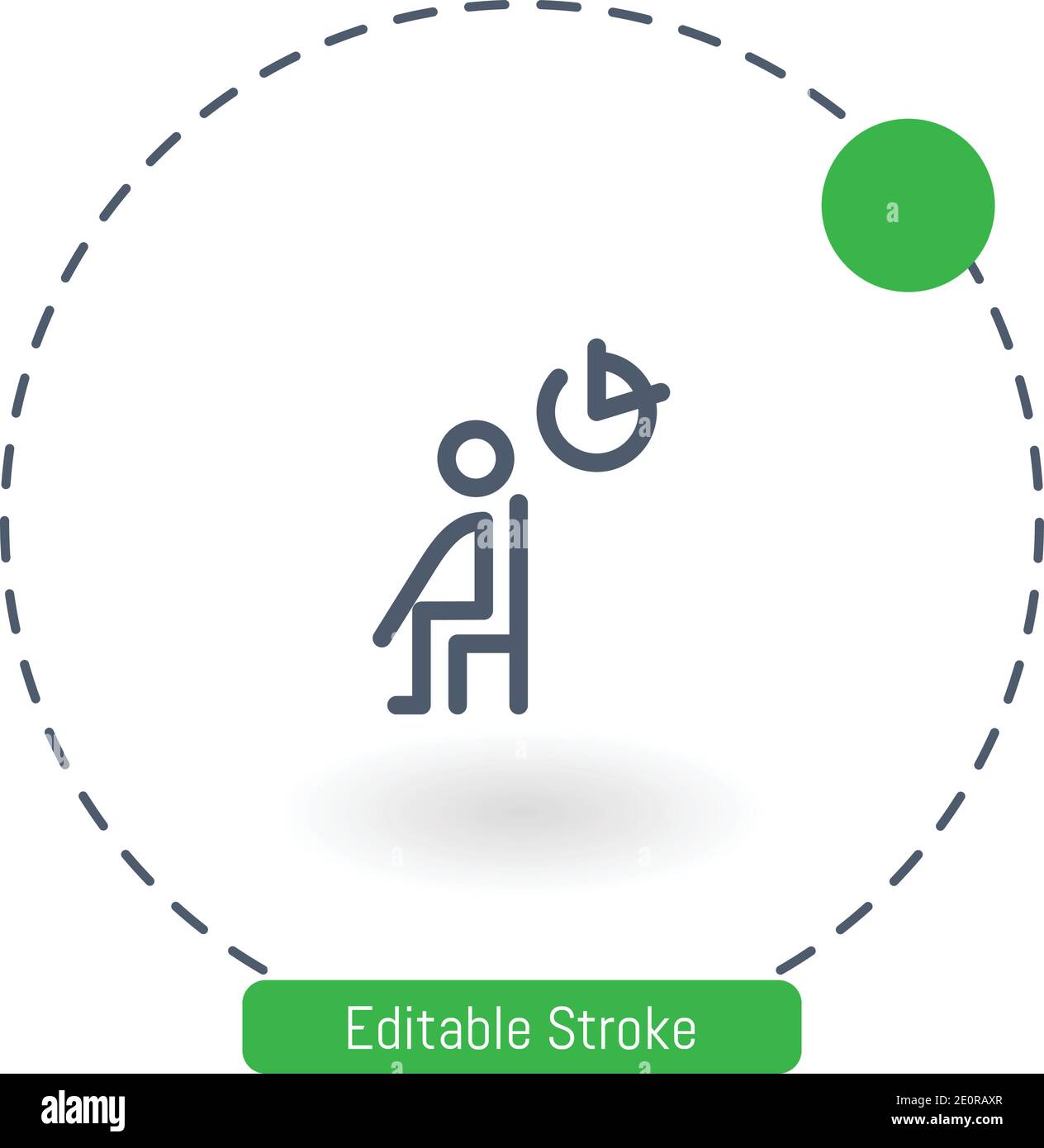 man waiting vector icon editable stroke outline icons for web and ...