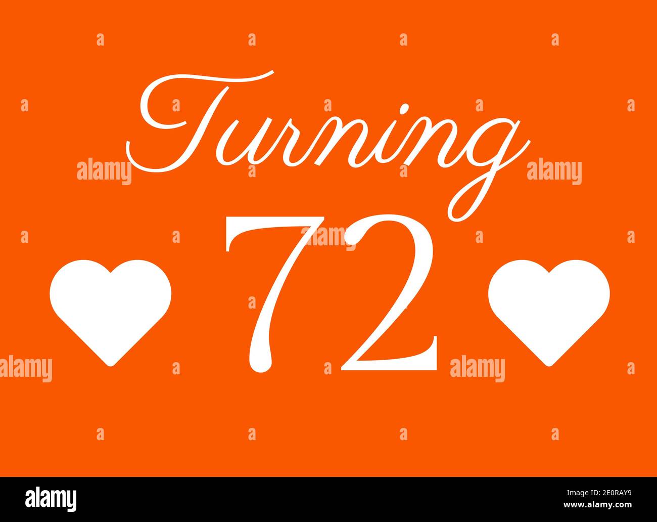 72nd birthday card wishes illustration Stock Photo - Alamy