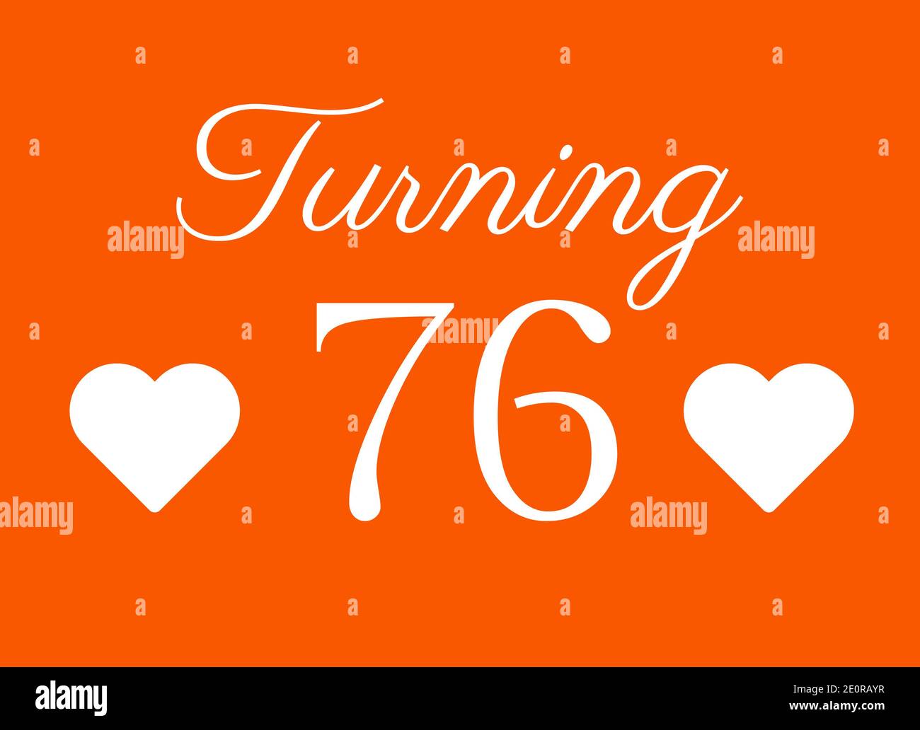 76th birthday card wishes illustration Stock Photo - Alamy