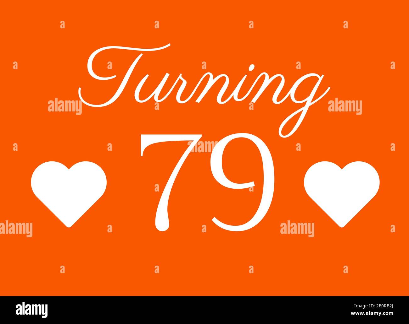 79th birthday card wishes illustration Stock Photo - Alamy