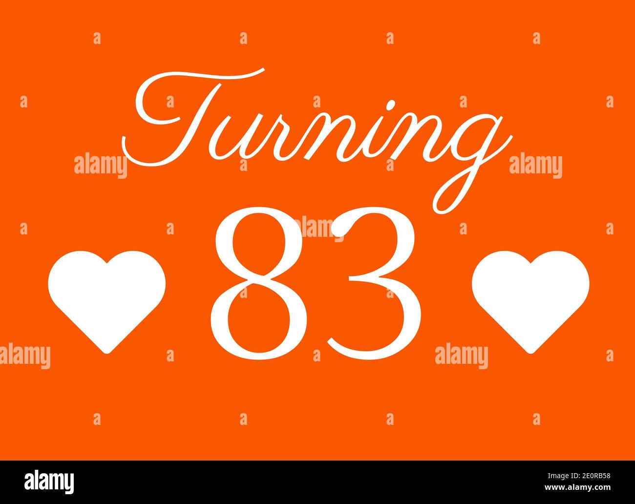83rd birthday card wishes illustration Stock Photo - Alamy