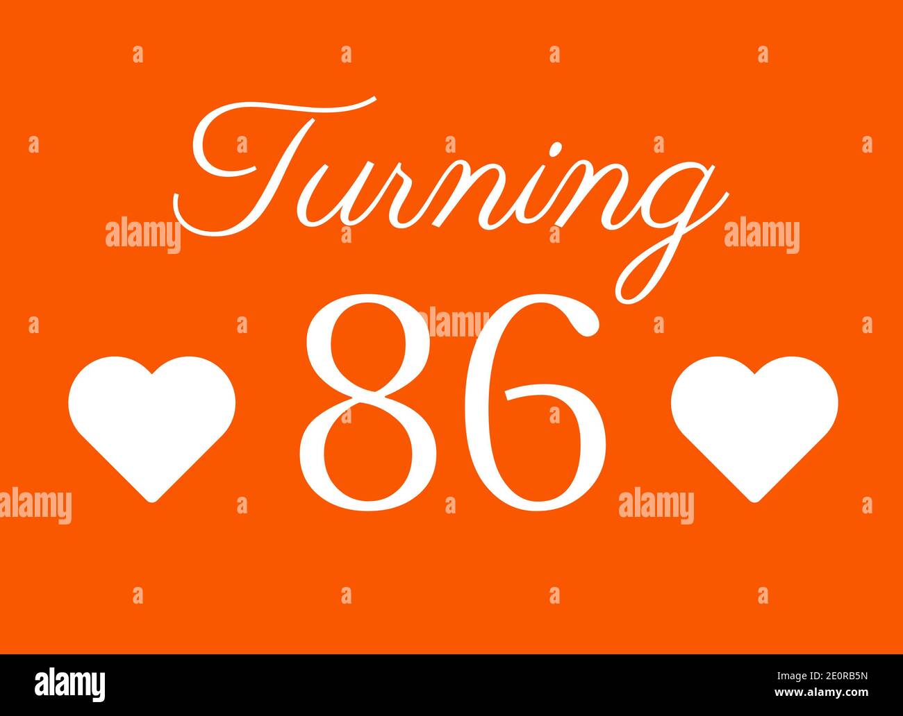 86th birthday card wishes illustration Stock Photo - Alamy