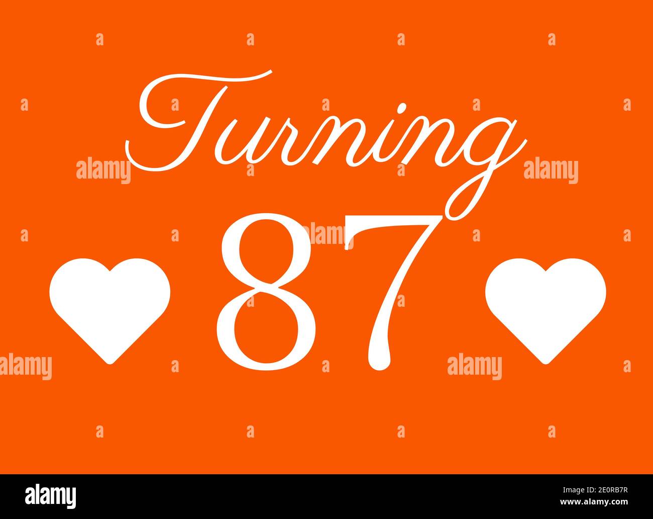 87th birthday card wishes illustration Stock Photo - Alamy