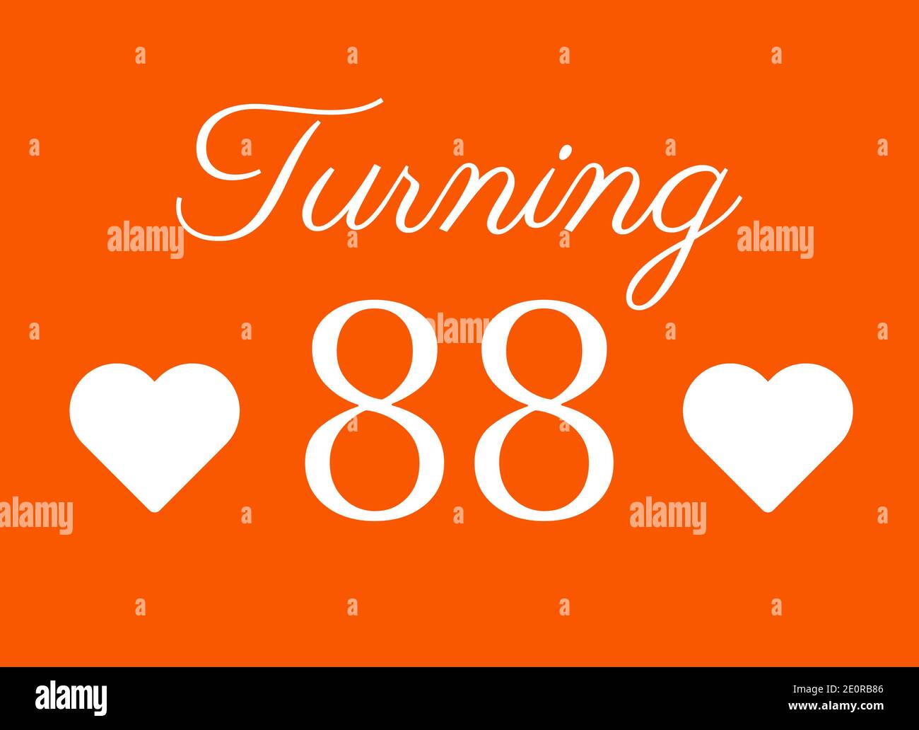 88th birthday card wishes illustration Stock Photo - Alamy