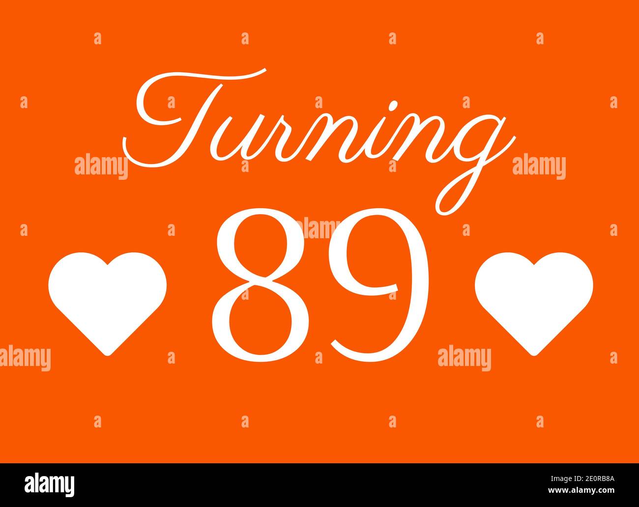 89th birthday card wishes illustration Stock Photo - Alamy