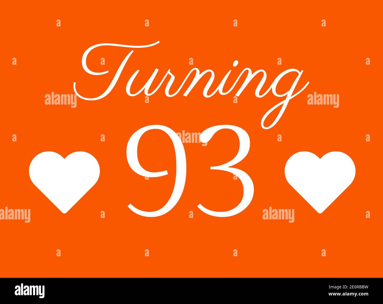 93rd birthday card wishes illustration Stock Photo - Alamy