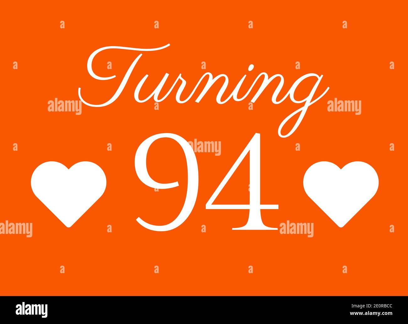 94th birthday card wishes illustration Stock Photo - Alamy