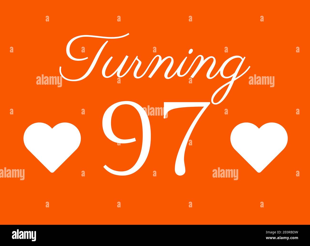 97th birthday card wishes illustration Stock Photo - Alamy