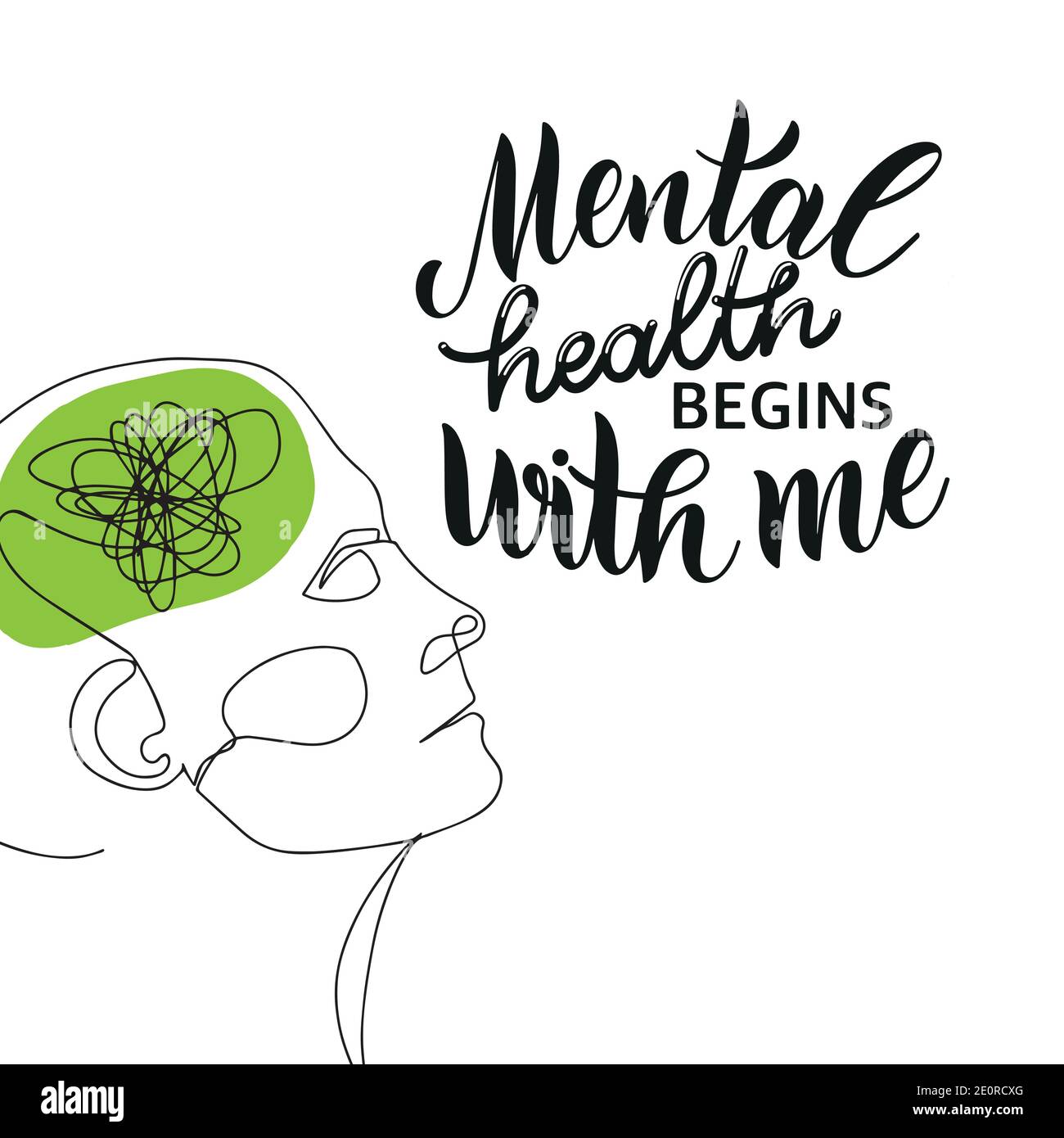 Mental Health Day Quote. Mental health begins with me. Motivational and ...