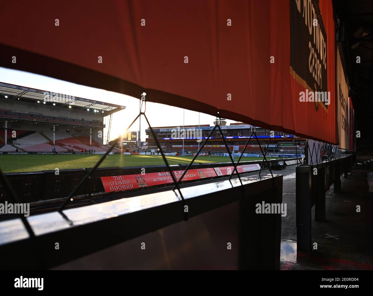 Kingsholm stadium shed hi-res stock photography and images - Alamy
