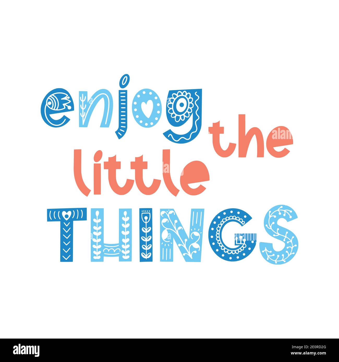 Enjoy the little things. Hand lettering typography in scandinavian ...