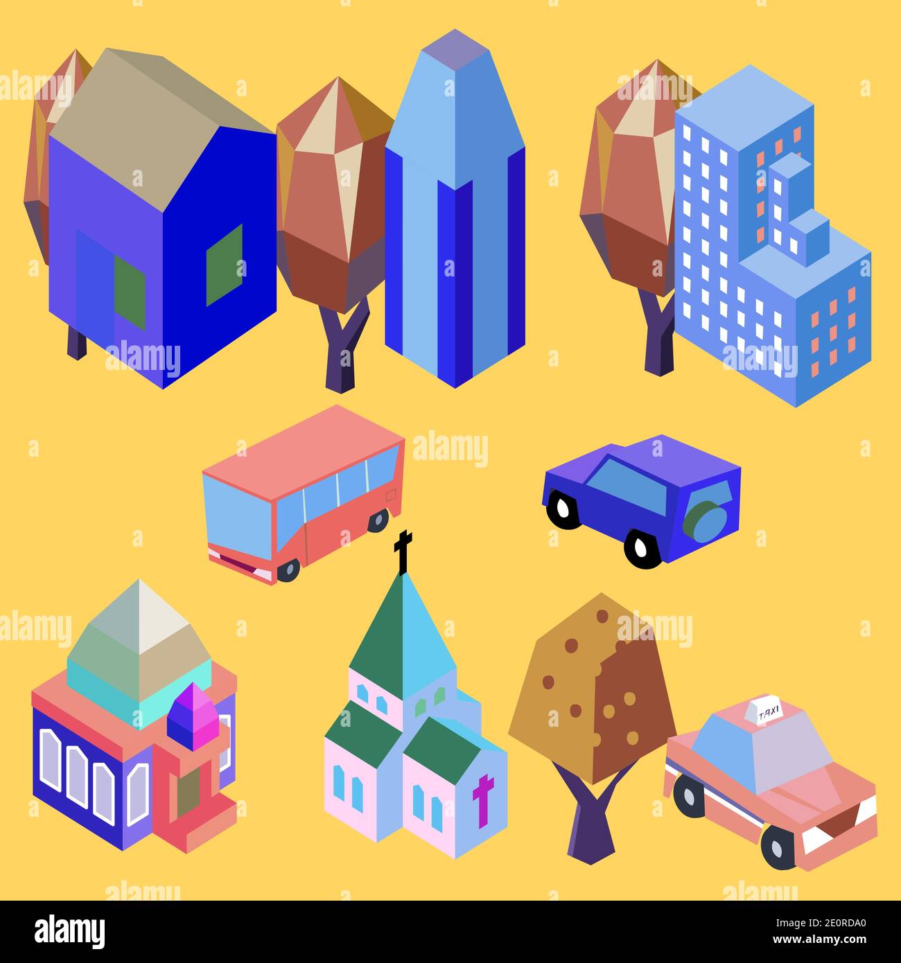 isometric low poly design Stock Vector Image & Art - Alamy