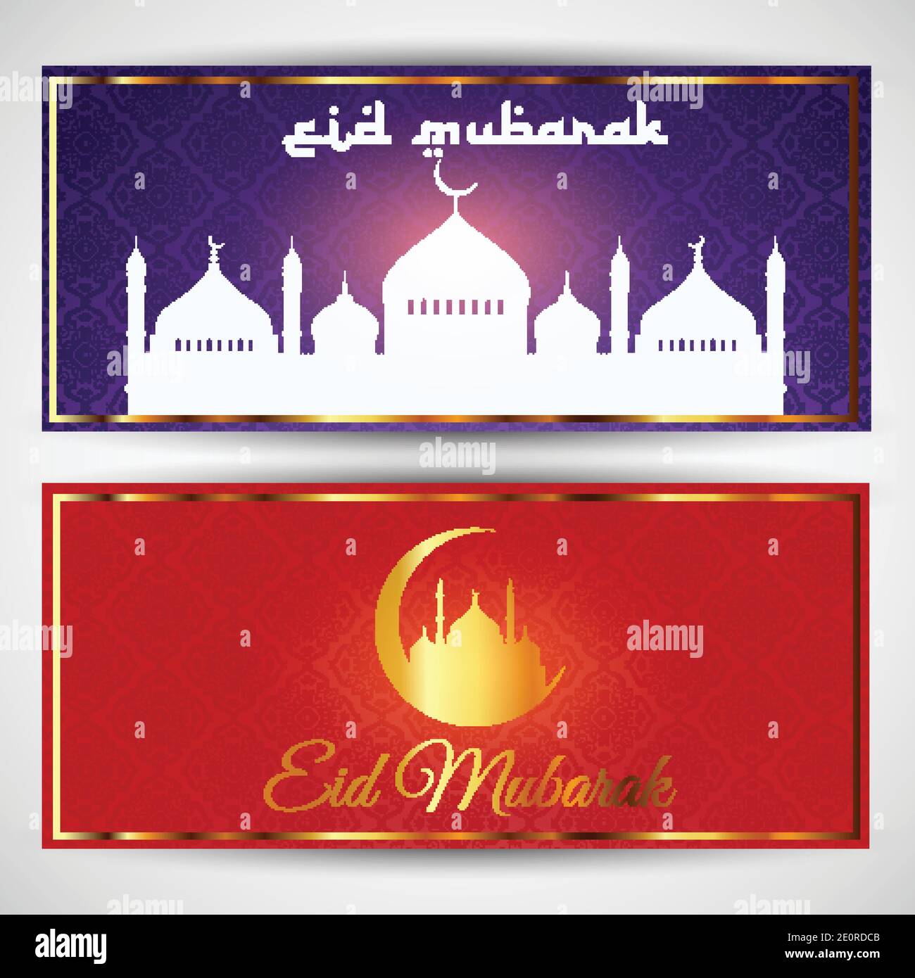 Collection of two headers for Eid Stock Vector Image & Art - Alamy
