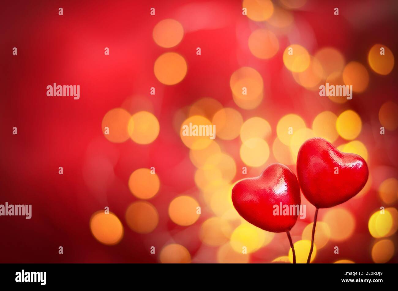Red hearts on a red background. Romantic Valentine's day cards ...