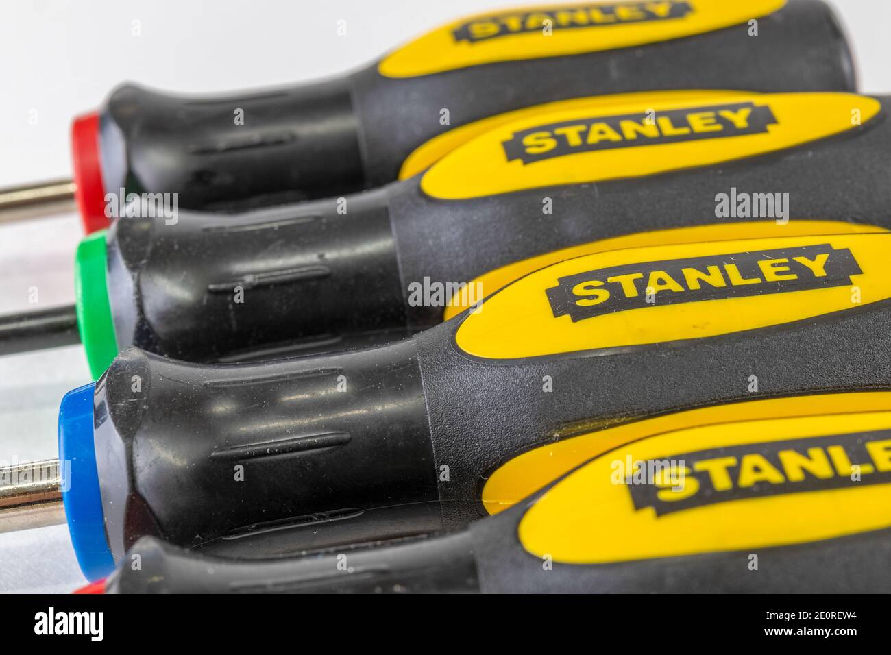 In this photo illustration, a set of Stanley branded screwdrivers Stock ...