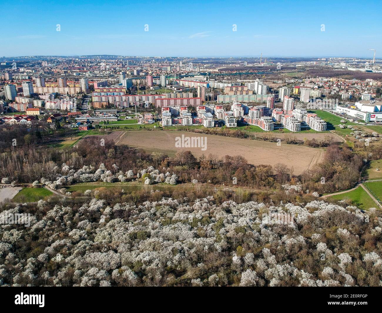Aerial view of Hostivar area in Prague Stock Photo - Alamy