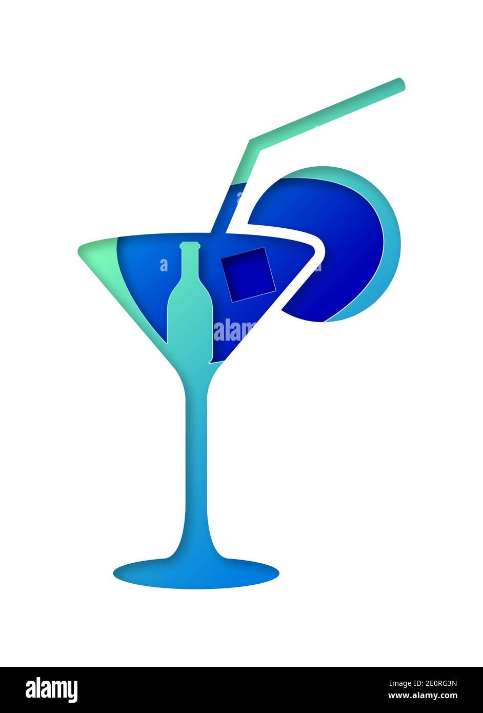Cold cocktails bar Stock Vector Images - Alamy