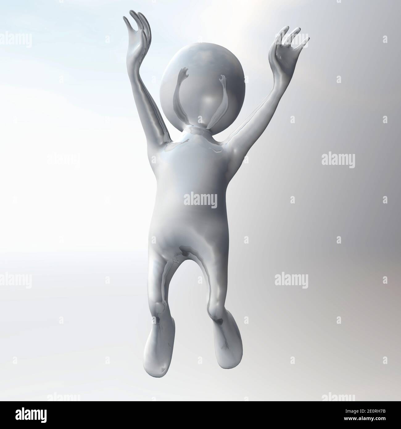 Digital Illustration Of A Stickman Stock Photo - Alamy