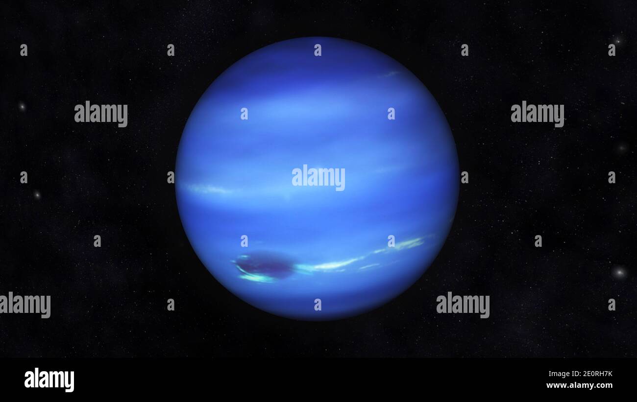 Digital Illustration Of Planet Neptune Stock Photo - Alamy