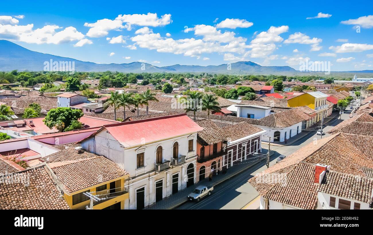 View of the colonial city of Granada in Nicaragua, Central America ...