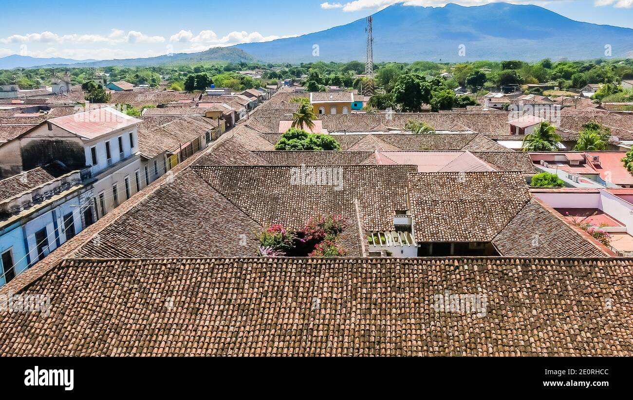 View of the colonial city of Granada in Nicaragua, Central America ...