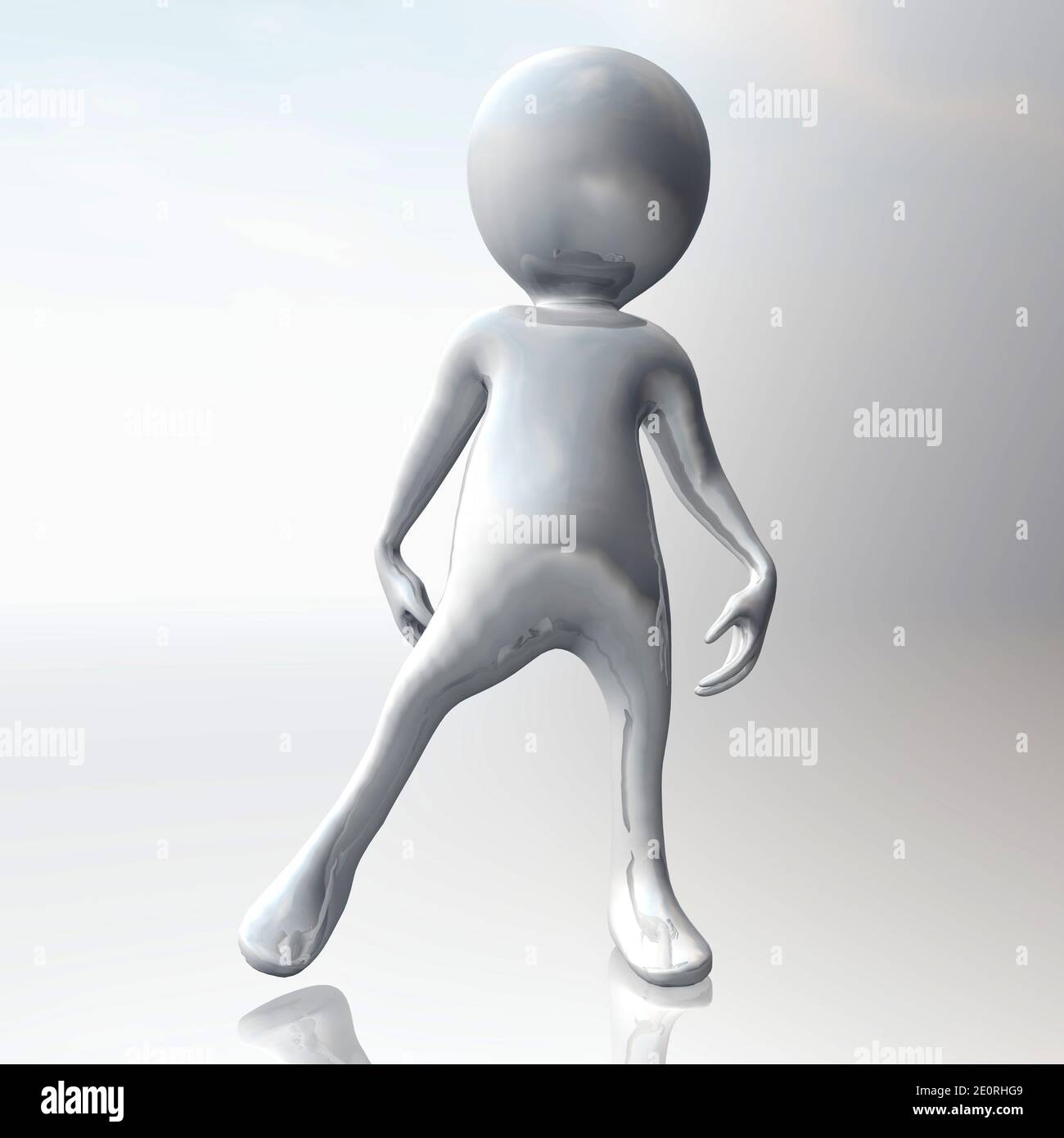 Digital Illustration Of A Stickman Stock Photo - Alamy