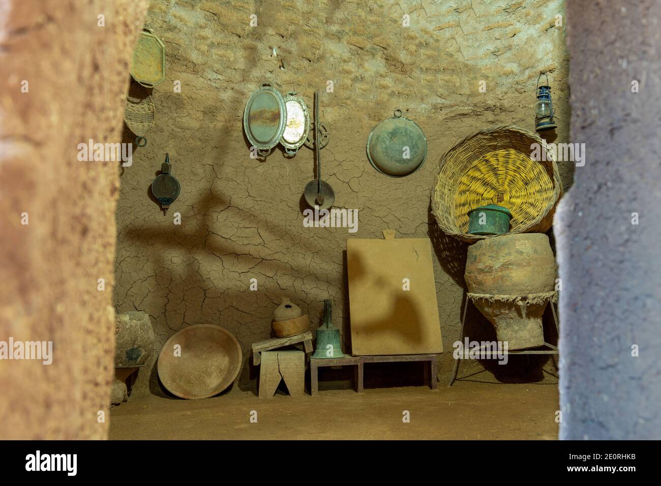Sanli Urfa, Turkey- September 12 2020: Interior view Harran houses ...