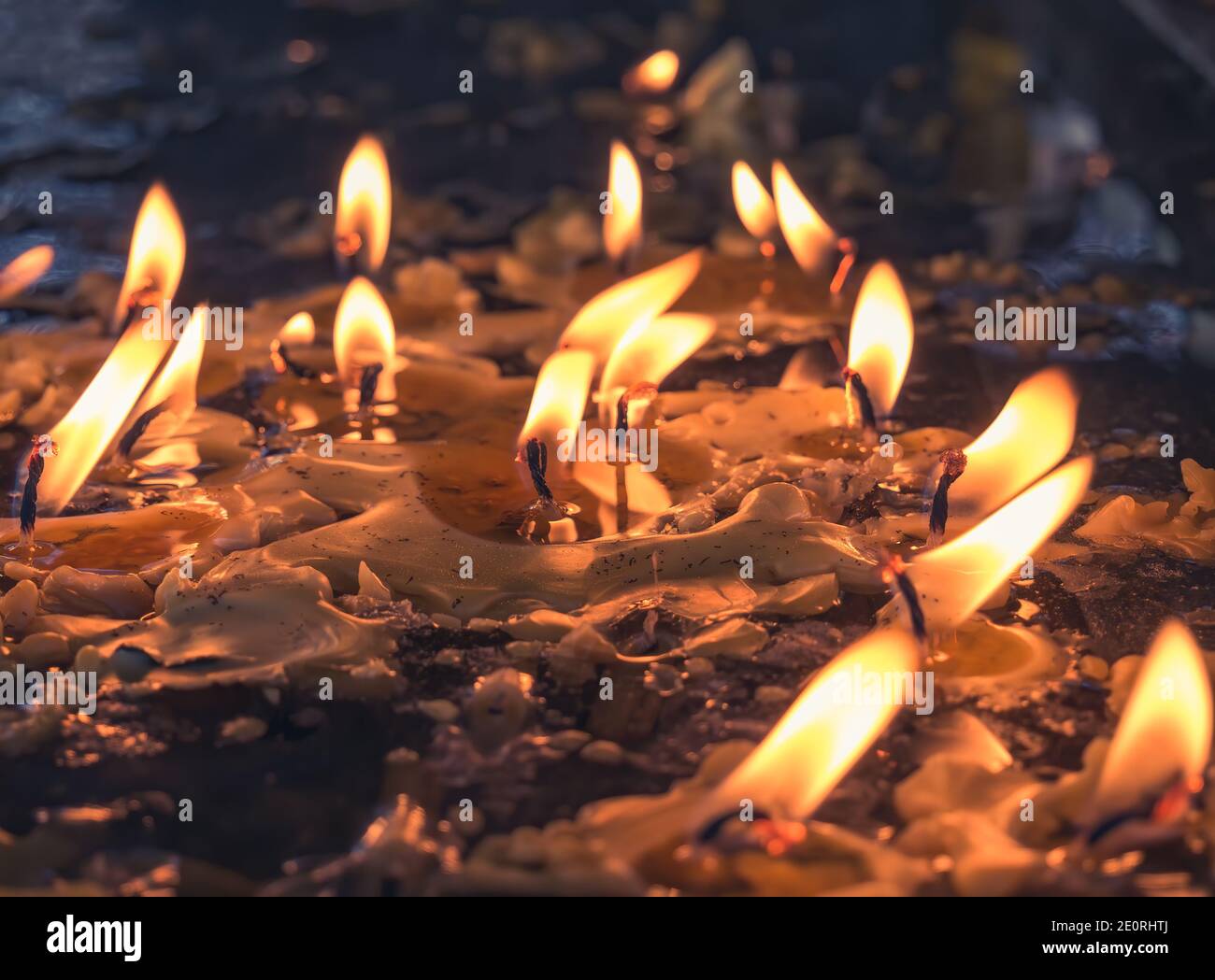 In Memory Burning Candle