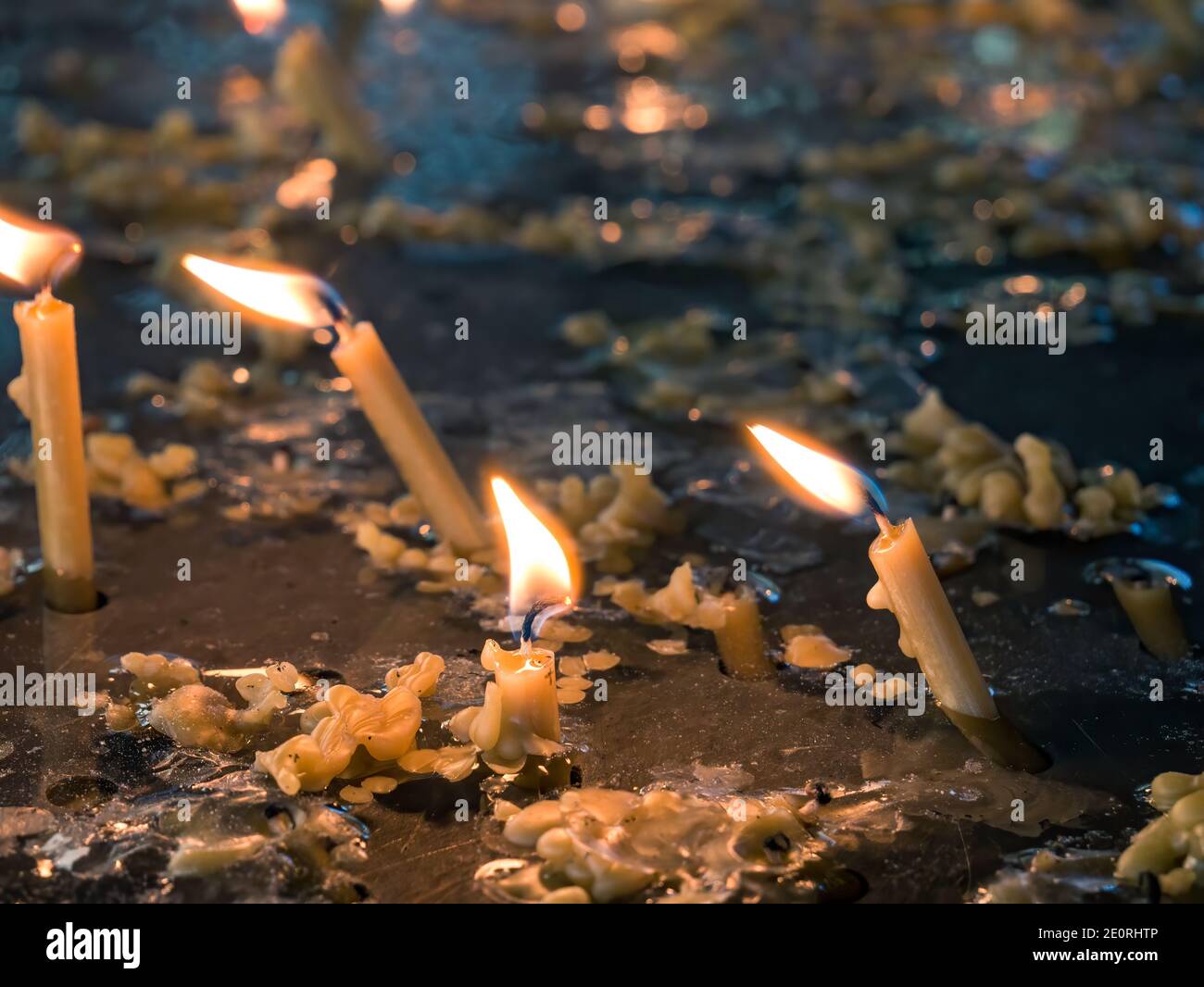 Candle melting melted wax hi-res stock photography and images - Alamy
