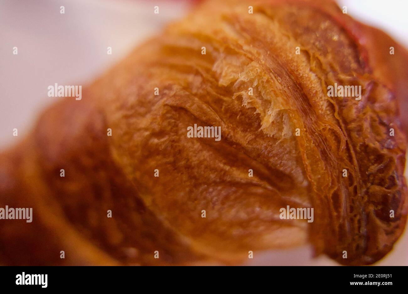 Background showing close up of baked croissant detail with space for ...