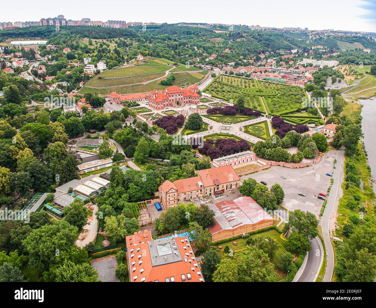 Aerial view of Troja castle in Prague Stock Photo - Alamy
