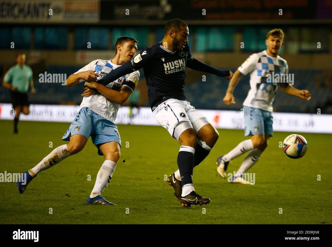 LONDON, United Kingdom, JANUARY 02: Kenneth Zohore of Millwall during ...