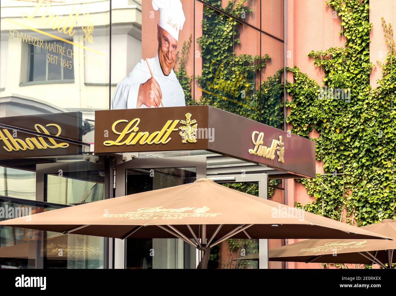 Ingolstadt, Germany : Lindt chocolate store. Lindt is a swiss chocolate ...
