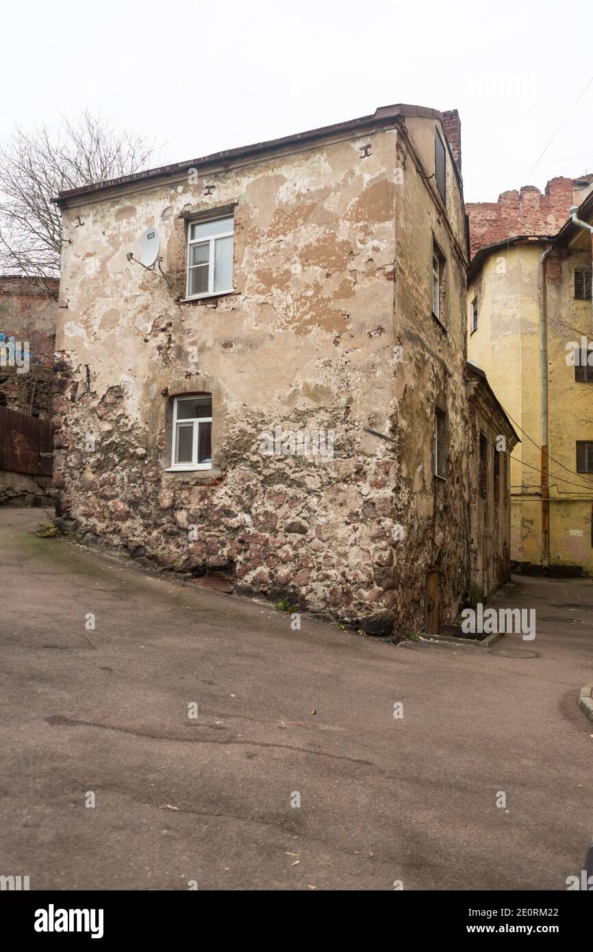 The oldest stone residential building in Russia. Vyborg. Leningrad ...