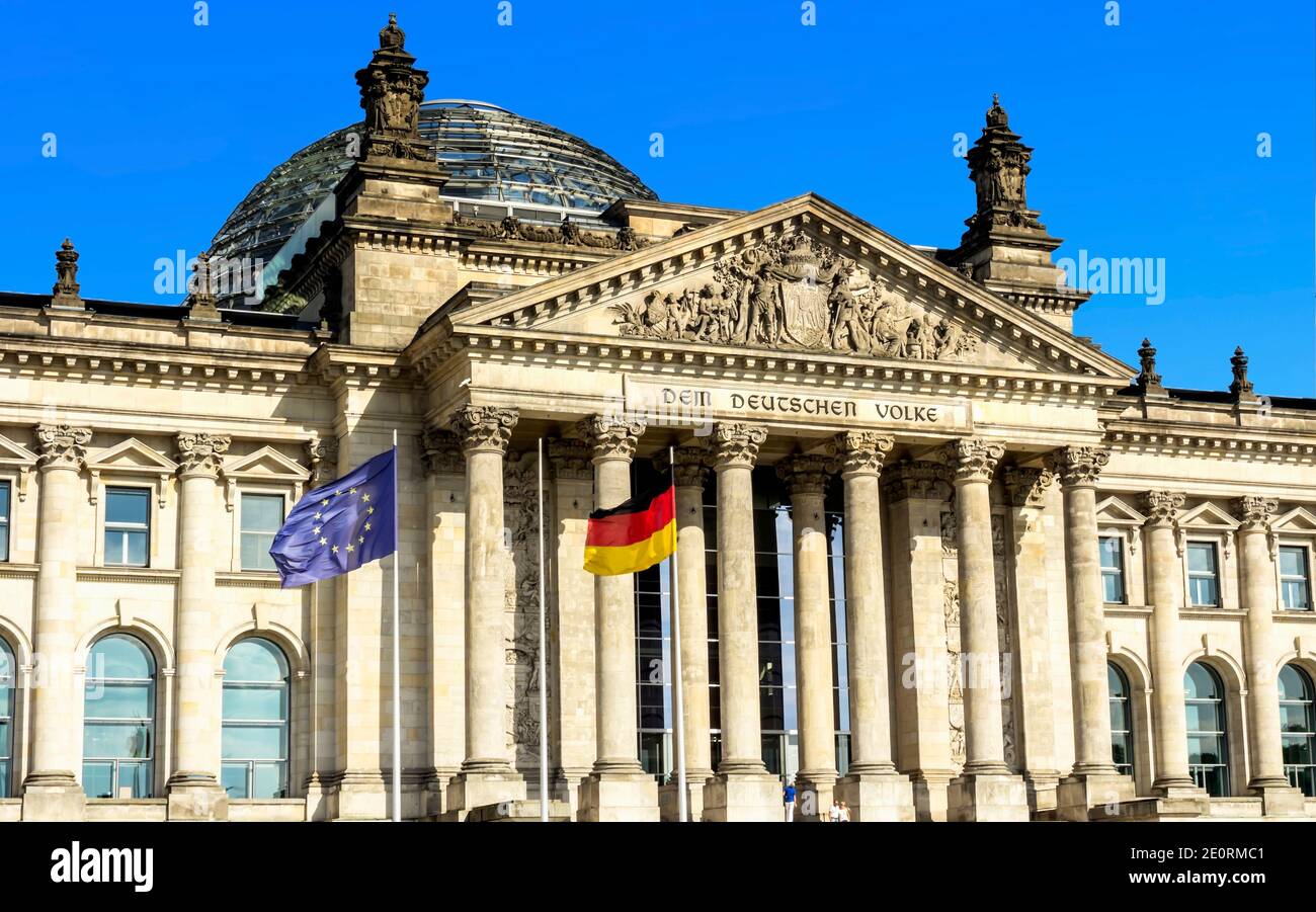 The Reichstag building in Berlin: German parliament Stock Photo - Alamy